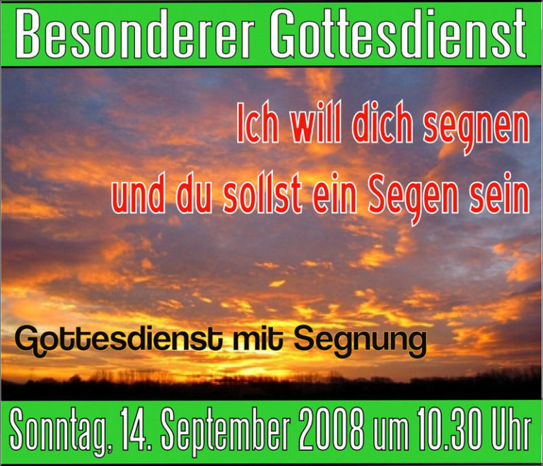 Ich will dich segnen, und du sollst ein Segen sein – Walters Werkstatt ...